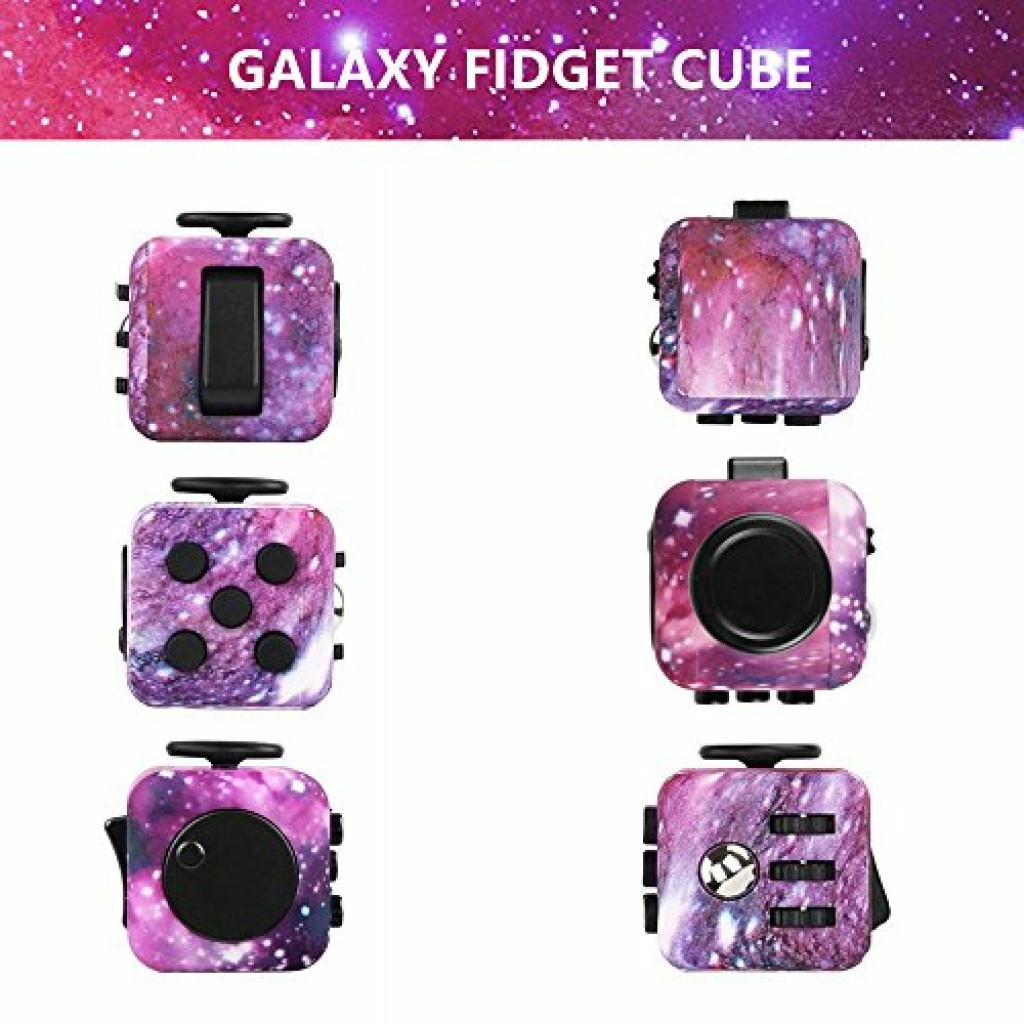 Paochocky Galaxy Fidget Toy Cube Toy with Click Ball, Anti-anxiety Anti ...