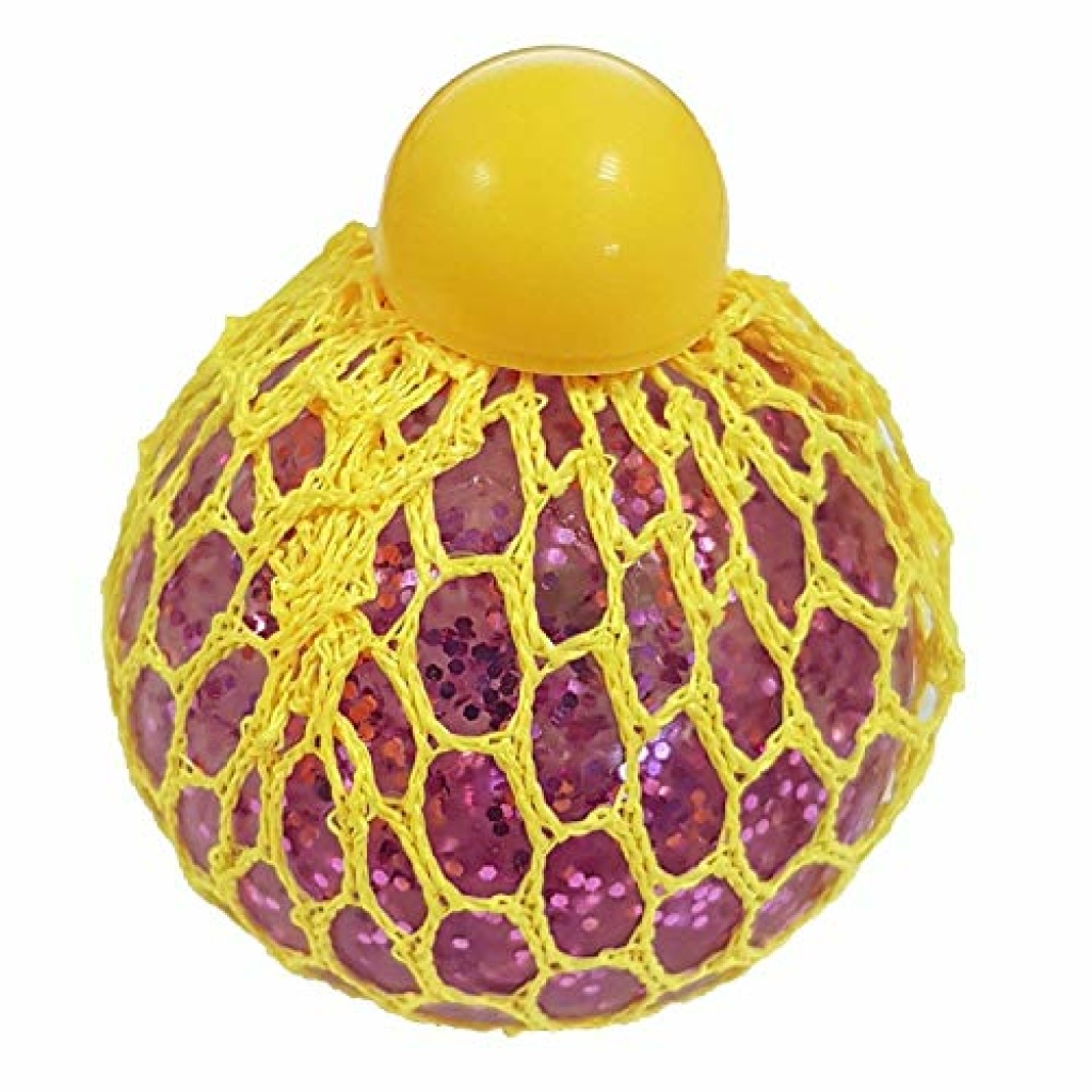 Tobar Glitter Squishy Mesh Ball (Colours May Vary) - Sensory Fidget Toys UK