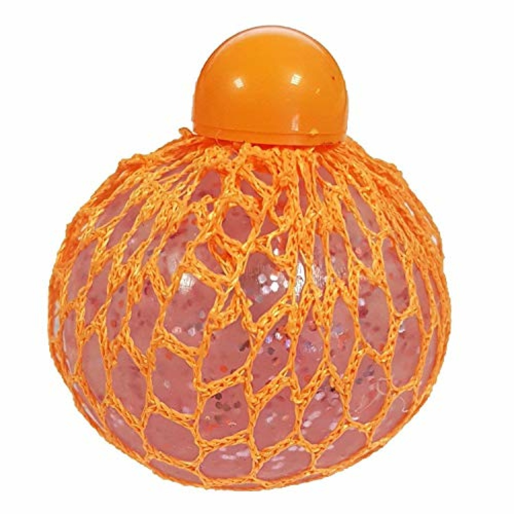 Tobar Glitter Squishy Mesh Ball (Colours May Vary) - Sensory Fidget Toys UK