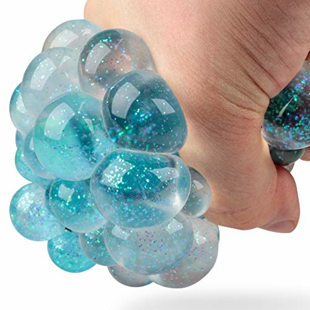 Tobar Light-Up Glitter Squishy Mesh Ball - 1 Colour Sent at Random ...