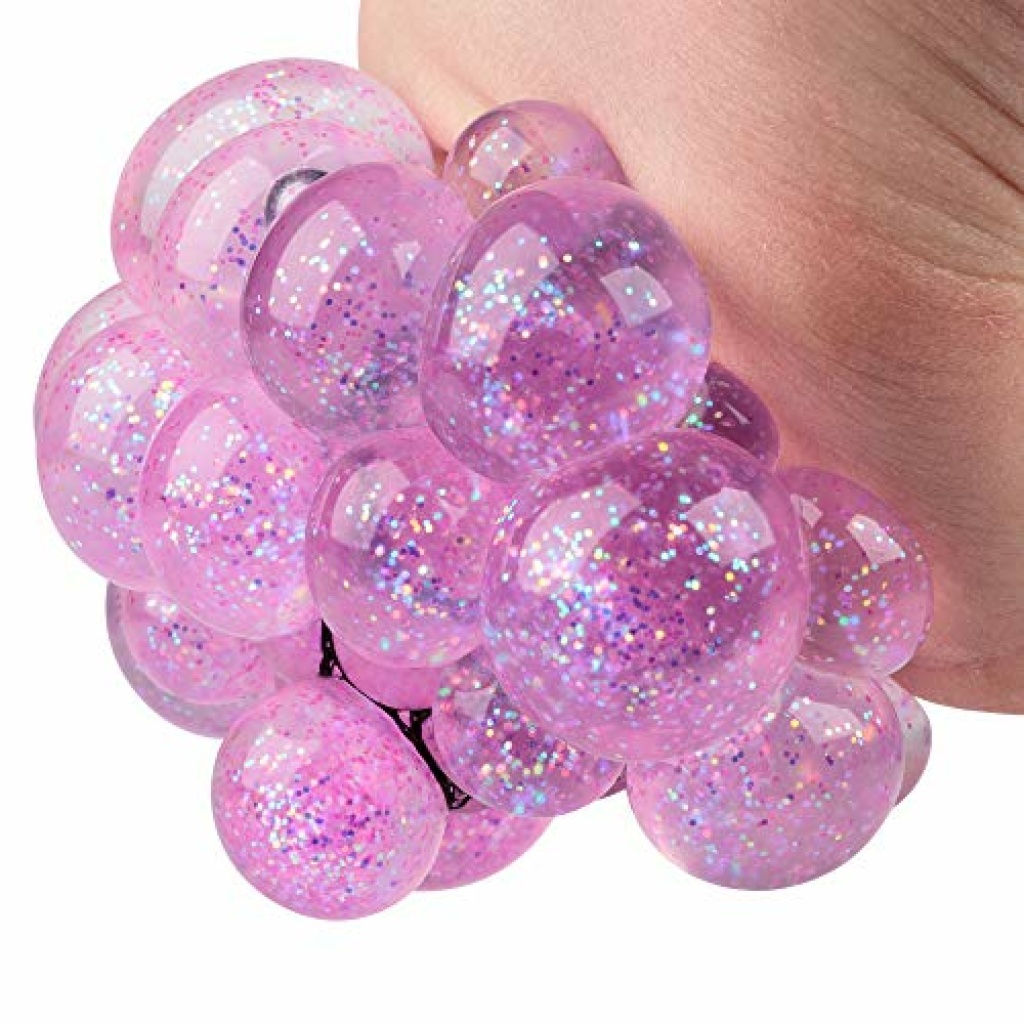 Tobar Light-Up Glitter Squishy Mesh Ball - 1 Colour Sent at Random ...
