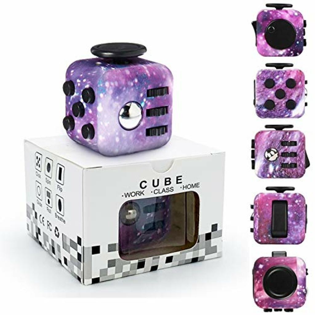 Yetech Galaxy Fidget Toy Cube Toy with Click Ball, Anti-Stress Toy Anti ...