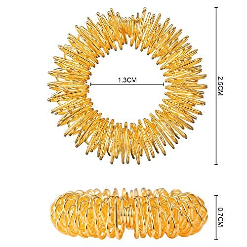 30 Pieces Acupressure Rings, Spiky Sensory Finger Rings Set for Teens ...