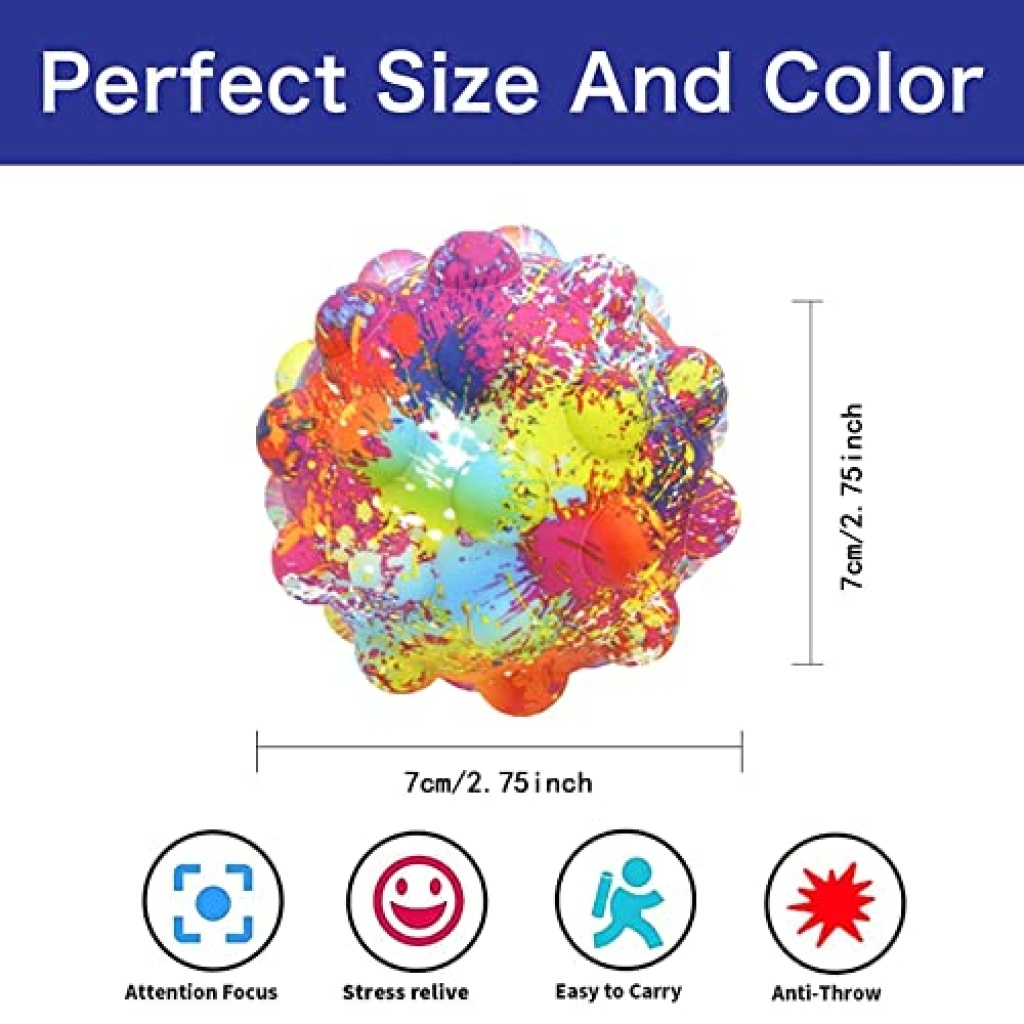CYCFMYYLY Pop Ball It, Silicone Colorful Stress Relief Pop Balls ...