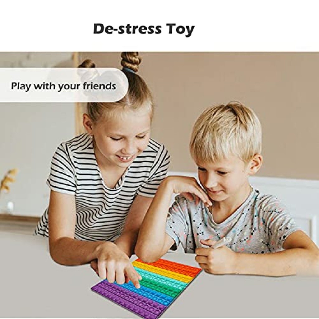 HuPop Big Pushing Pops Bubble - Giant Bubble Popper Sensory Fidget Toy ...