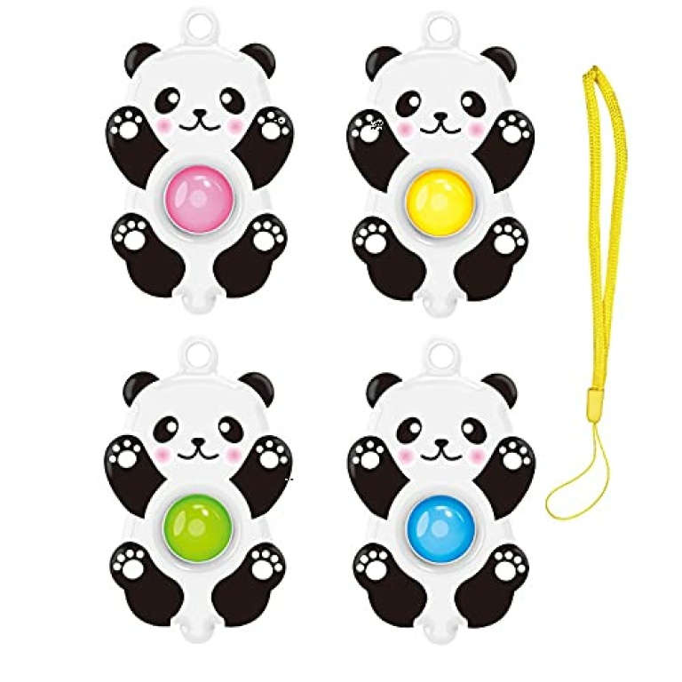 JIJK Cute Panda Keychain Simple Dimple Fidget Toys Fidget Toy, Stress ...