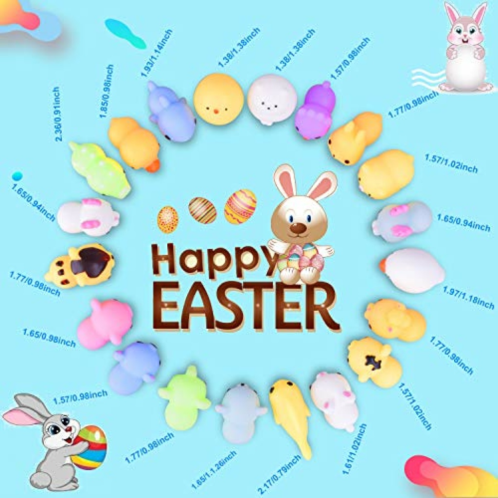LEEHUR 20 Pcs Kawaii Animal Squishies, Mochi Squishy Toys for Kids ...