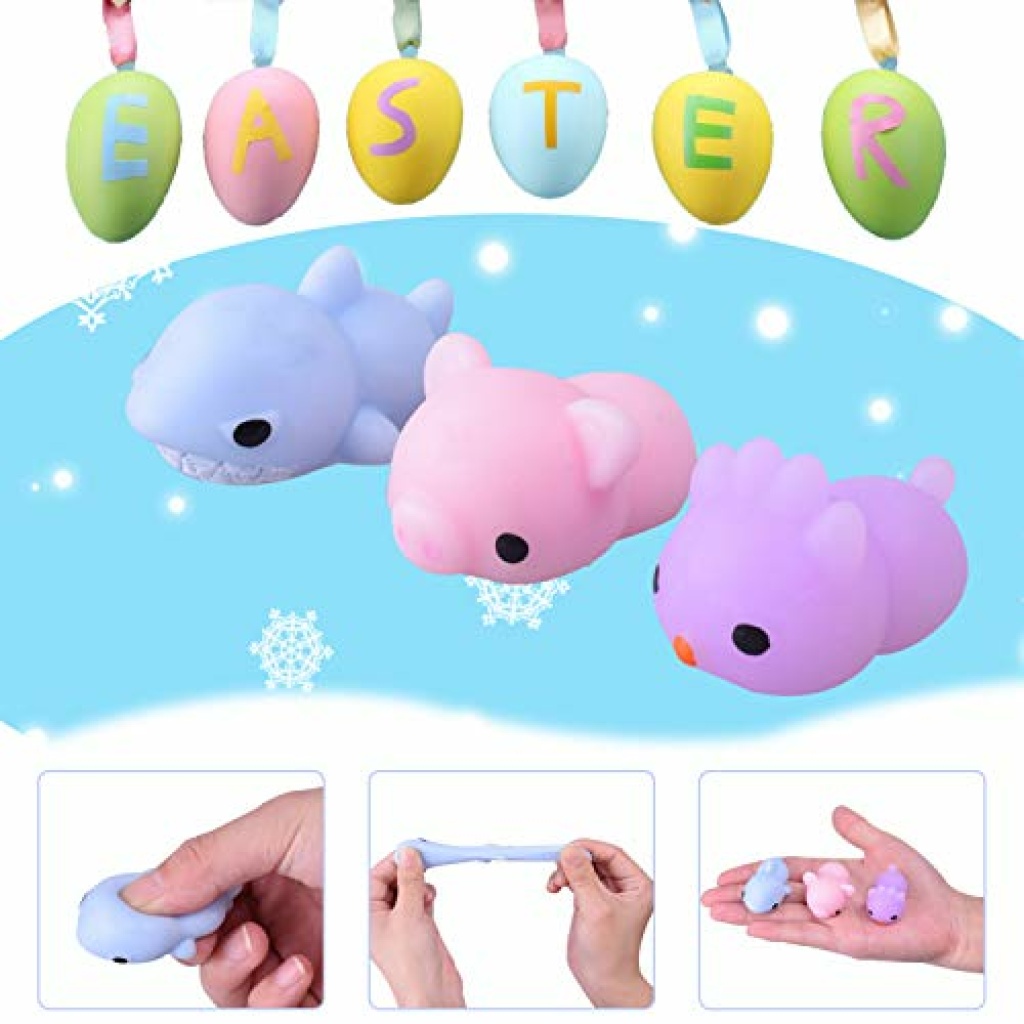 LEEHUR 20 Pcs Kawaii Animal Squishies, Mochi Squishy Toys for Kids ...