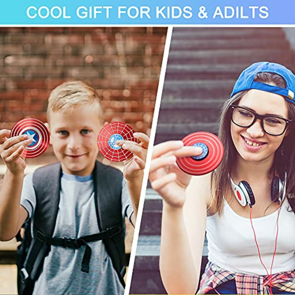 Superhero Fidgit Spinners Handheld Fidget Toys Set Kit Finger Hand ...