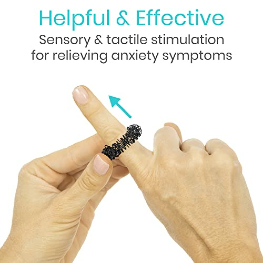 Vive Spike Fidget Rings (12 Piece) - Metal Spiky Fidget Band - for ...