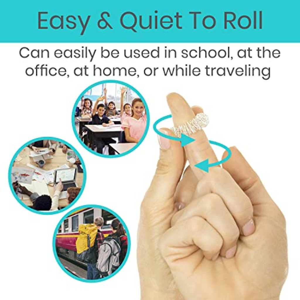 Vive Spike Fidget Rings (12 Piece) - Metal Spiky Fidget Band - for ...