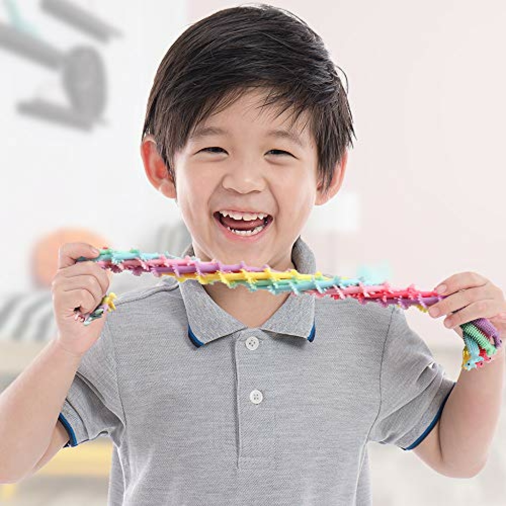 ZaxiDeel Sensory String 6 Pack, Colorful Fidget Toys Anxiety Squeeze ...
