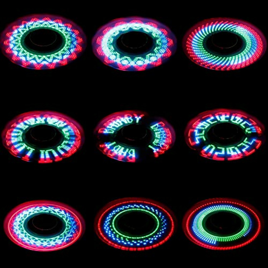 LED Hand Popper Fidget Packs, 6 PCS Light up Fidget Spinner Toys for ...