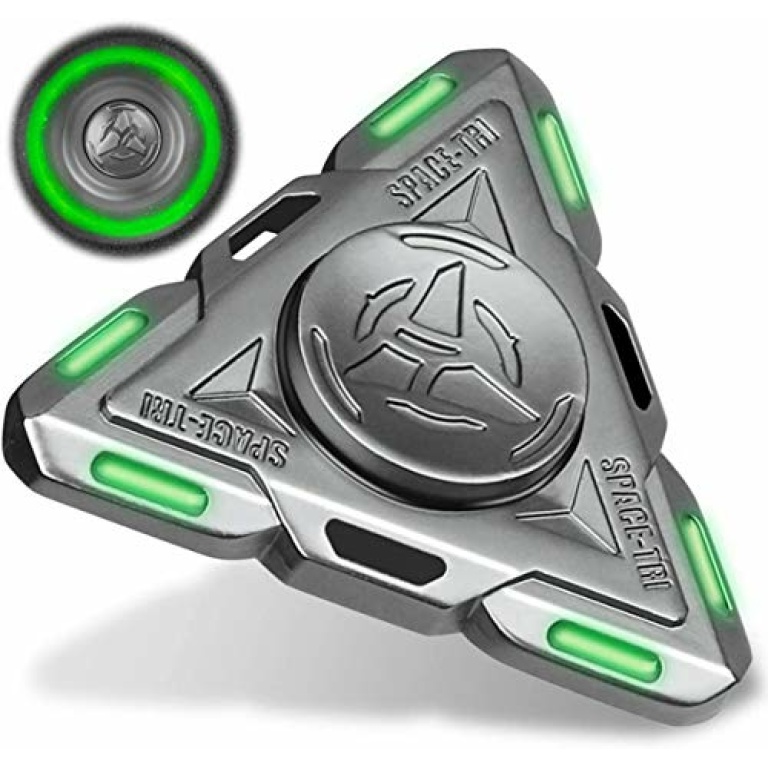 Luminous Tri Fidget Spinner UFO,Glow in The Dark Spinning Toys Sensory ...