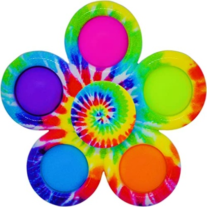Stress Relief Hand Spinner Push Pop Bubble Fidget Toy (Rainbow ...