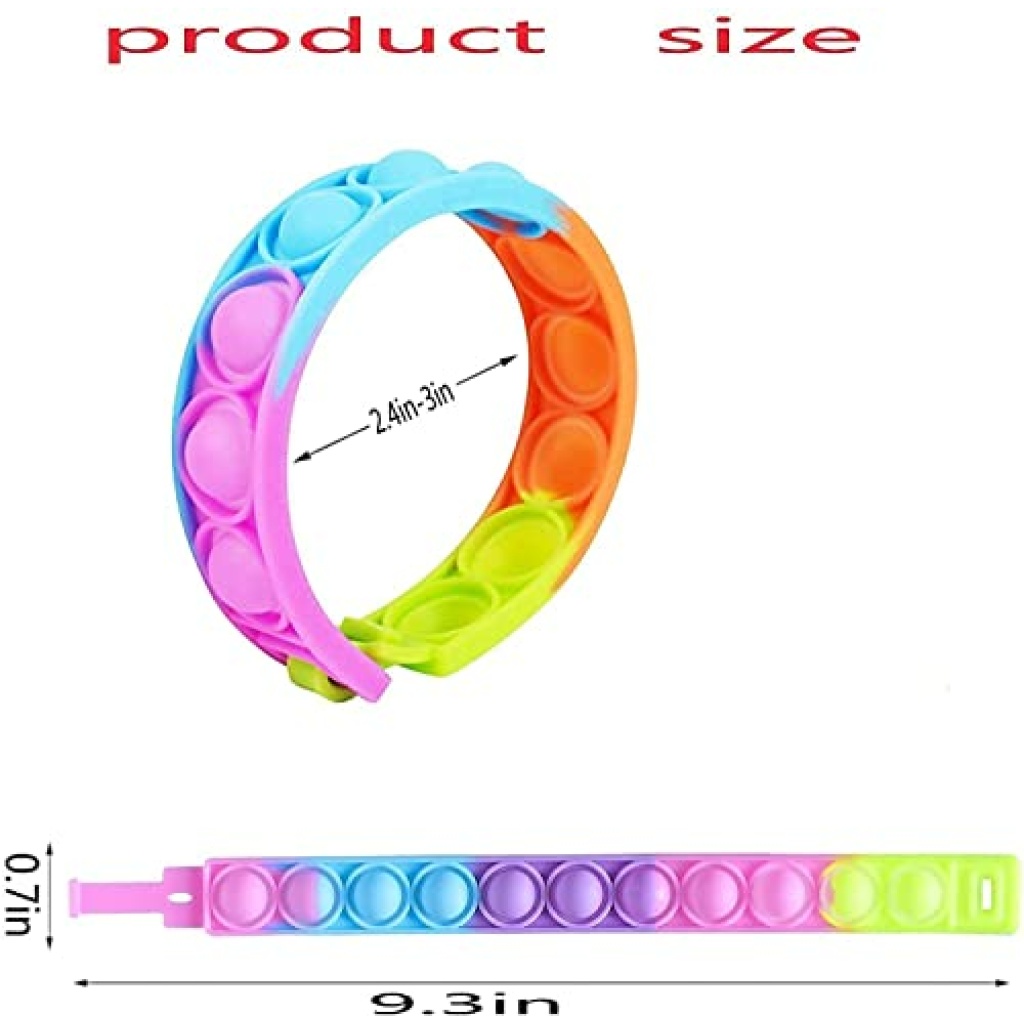 15pcs Push Pop Bracelet Bubble Fidget Toys, Hand Finger Press ...