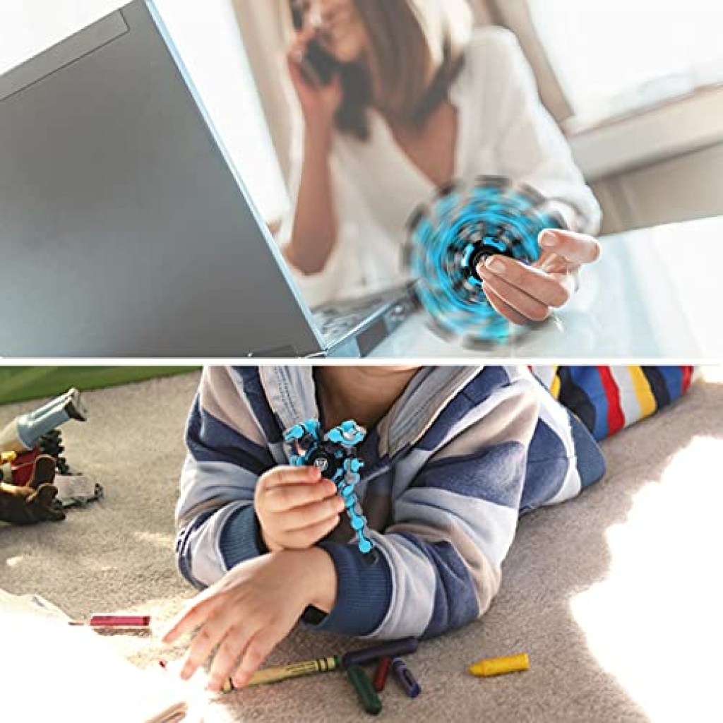 6pcs Transformable Fidget Spinner Toy, Funny DIY Fingertip Spin Top ...
