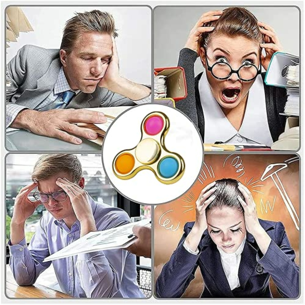 Chrome Fidget Spinner Poppet Simple Rotation Sensory Toy, Pop it Fidget ...