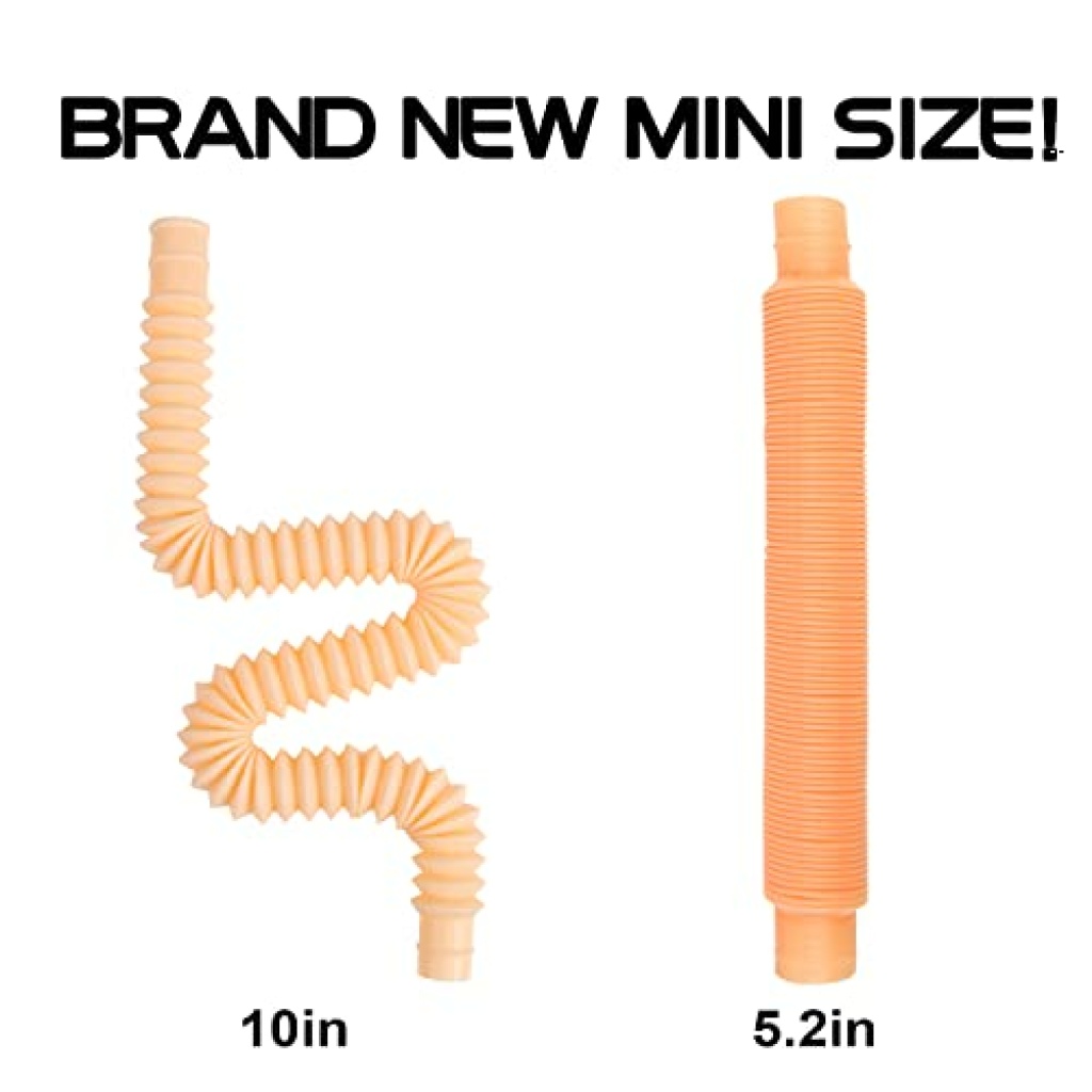 Udewo 12 PCS Mini Pop Tubes, Colourful Tubes Sensory Toys Stretch Pipe ...