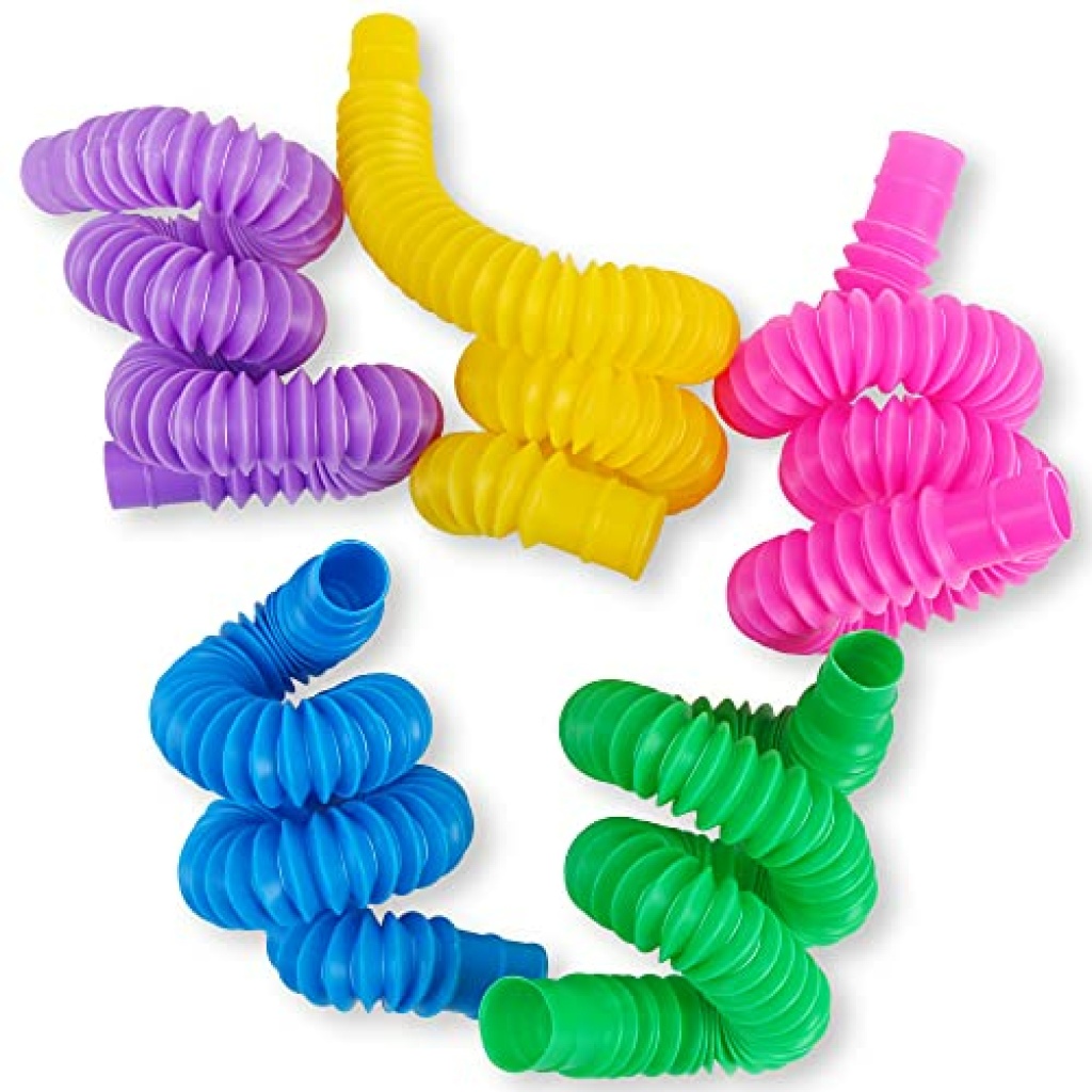 VEYLIN Fidget Pop Tubes, 8 Pack Sensory Fidget Toys Bendy Tubes Reduce ...