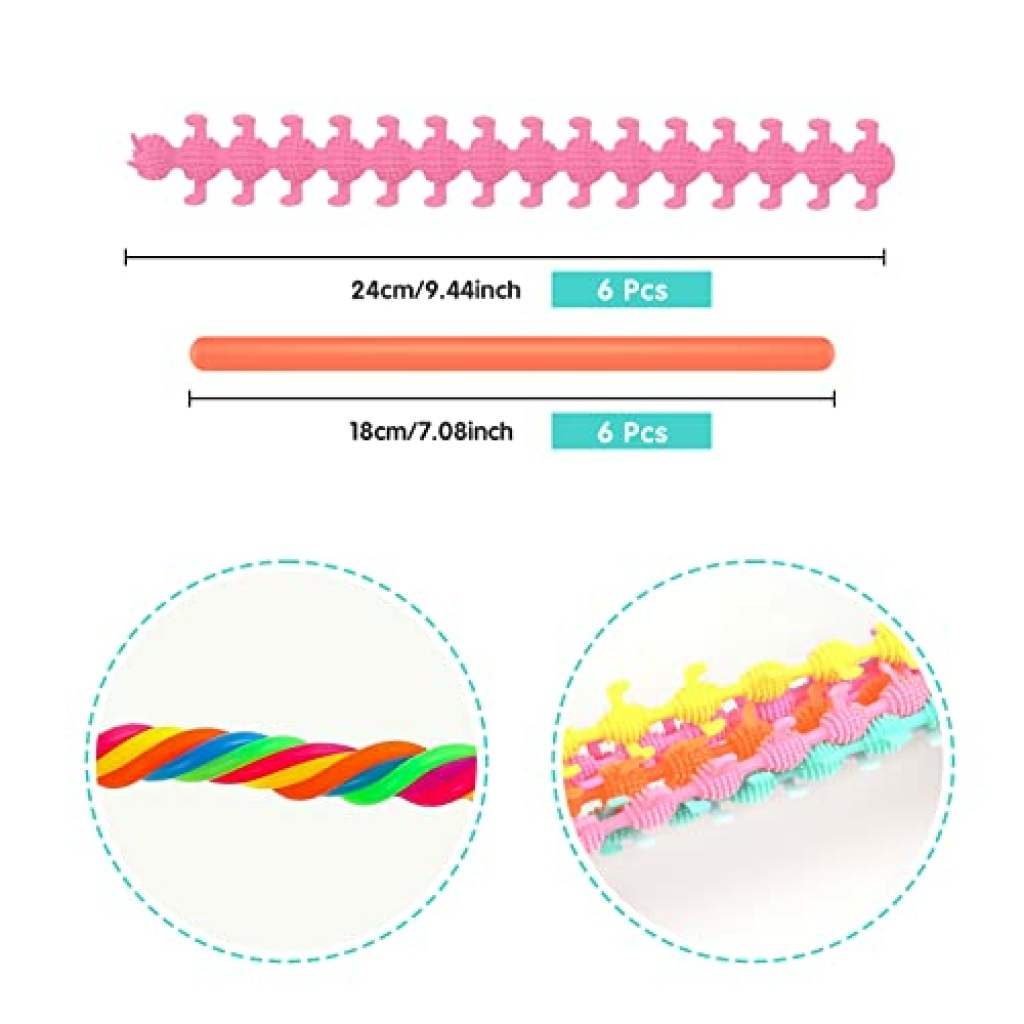AOT Caterpillar Stretchy String Sensory Toy, 6 Caterpillar Relieves ...