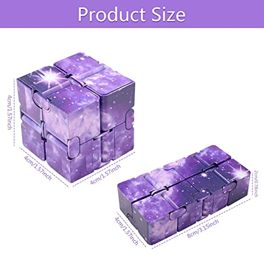 Aohcae Infinity Cube Fidget Toy 4PCS, Magic Infinity Cube Desk Toy Mini ...
