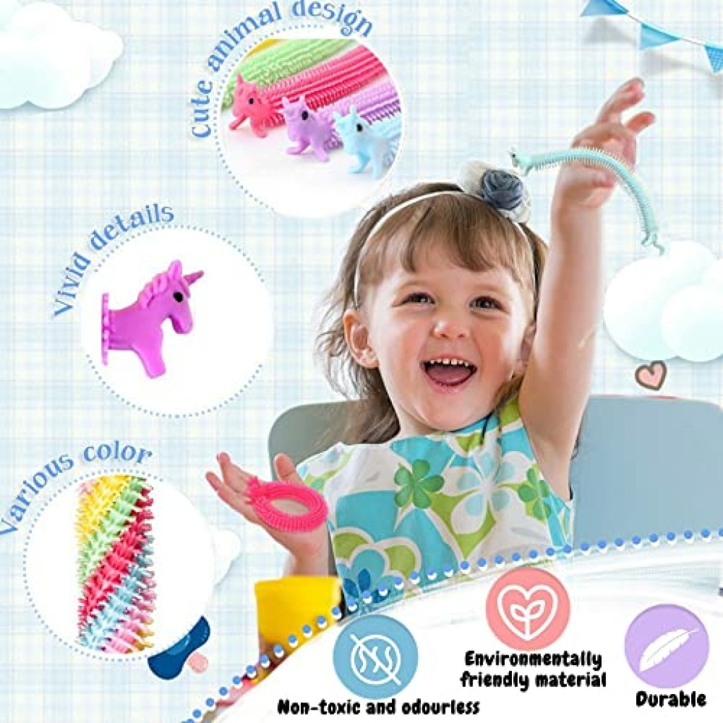 Steemjoey 6 PCS Unicorn Stretchy Strings Toys, Sensory Stress Toys ...