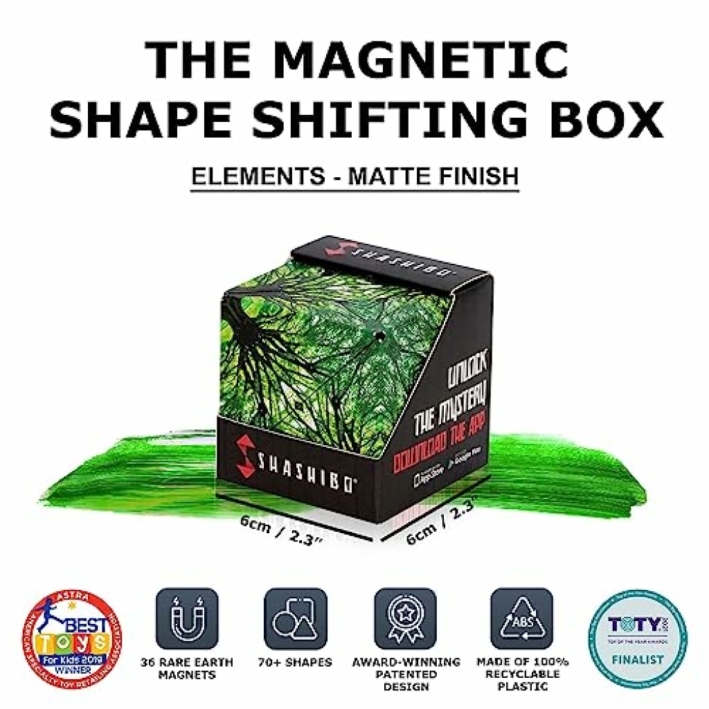 SHASHIBO Shape Shifting Box - Award-Winning, Patented Fidget Cube w/ 36 ...