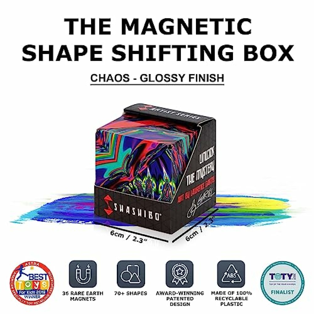 SHASHIBO Shape Shifting Box - Award-Winning, Patented Fidget Cube w/ 36 ...